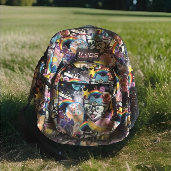 Other | Jansport Trans Backpack Kitty Cat Dog Rainbow Cupcake Meme ...